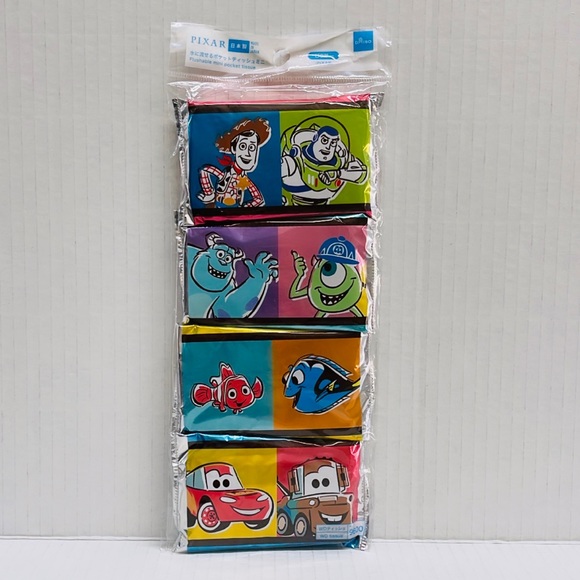 Disney | Accessories | Disney Pixar Characters 4pack Pocket Tissues ...